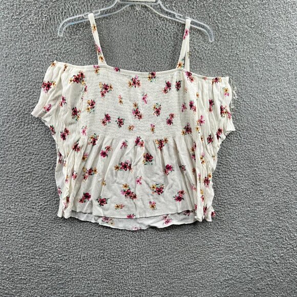 No Boundaries | Tops | No Boundaries Womens Top 3xl Cream Pink Floral ...
